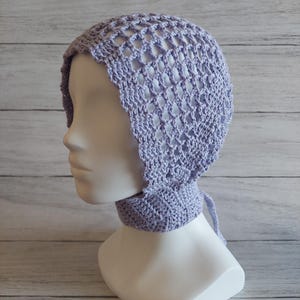 FILET CROCHET PATTERN: Mesh Lace Hair Net Bonnet Hat - Etsy