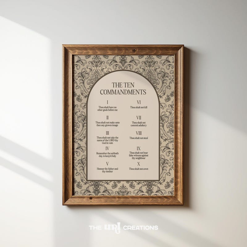 Ten Commandments Poster - Etsy
