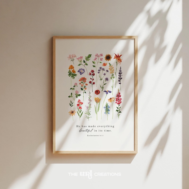 Watercolor Bible Verses Flowers - Etsy Hong Kong