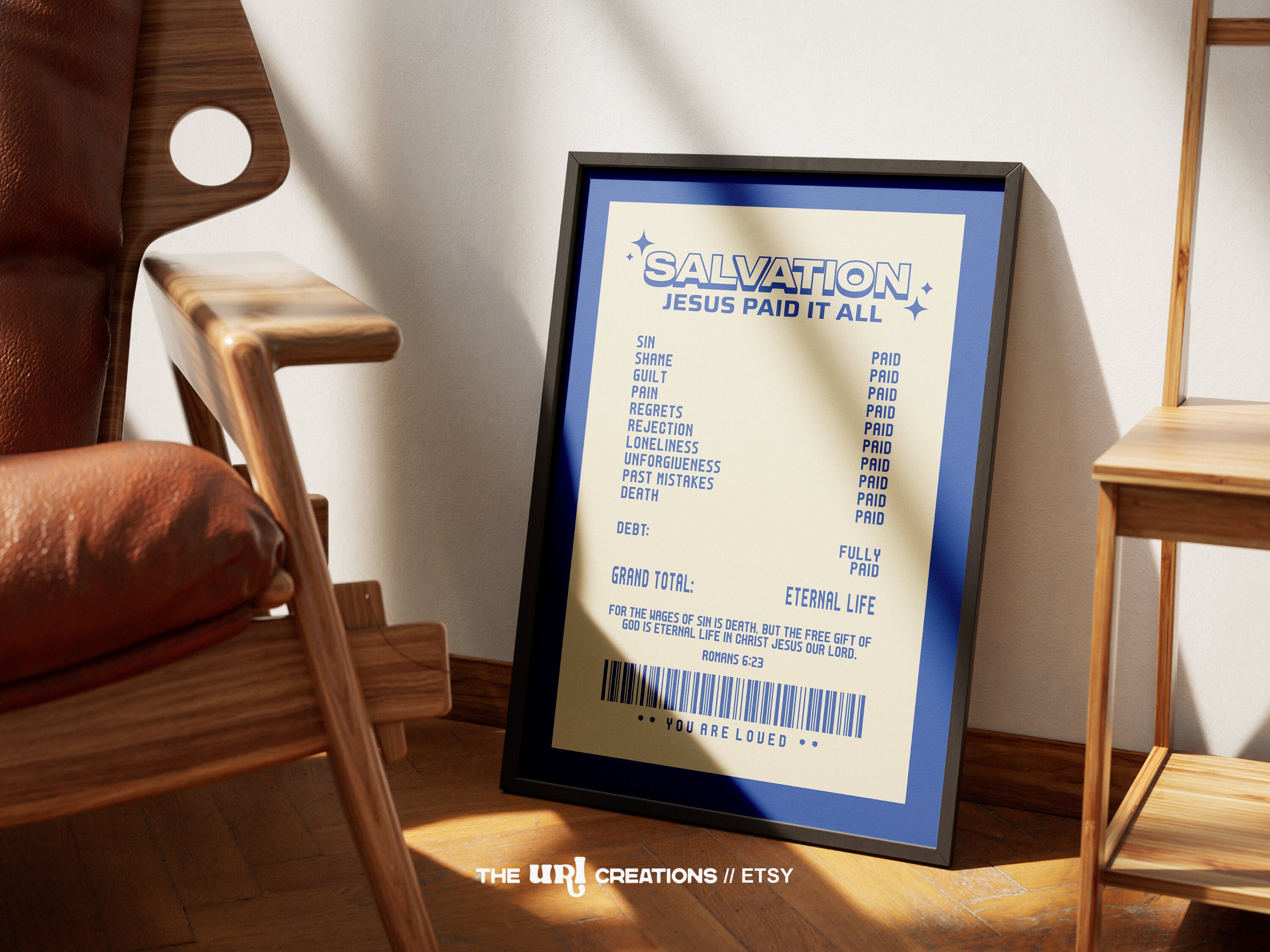 Retro Bible Verse Wall Art Printable, Modern Christian Poster, Jesus ...