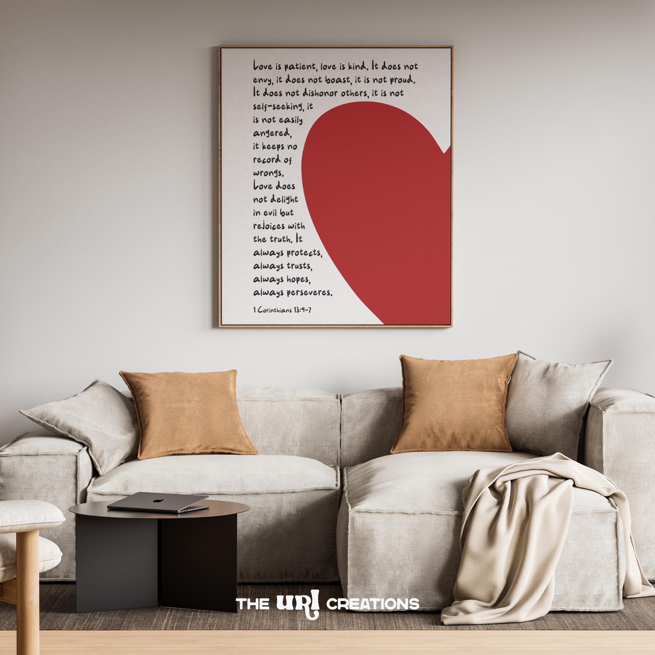 Love is Patient Love is Kind Printable Christian Wall Art, 1 ...