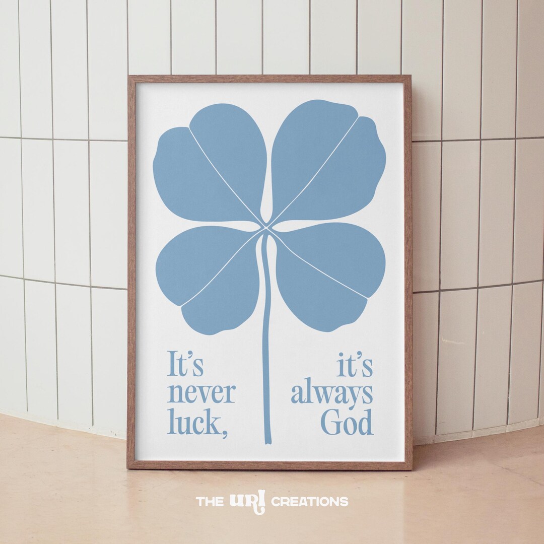 Blue Christian Wall Art Print, Printable Bible Verse Wall Art, Light ...