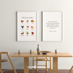 Fruit of the Spirit Wall Art, Modern Christian Art, Minimalist Bible ...