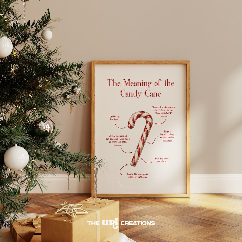 Pink Candy Cane Poster - Etsy