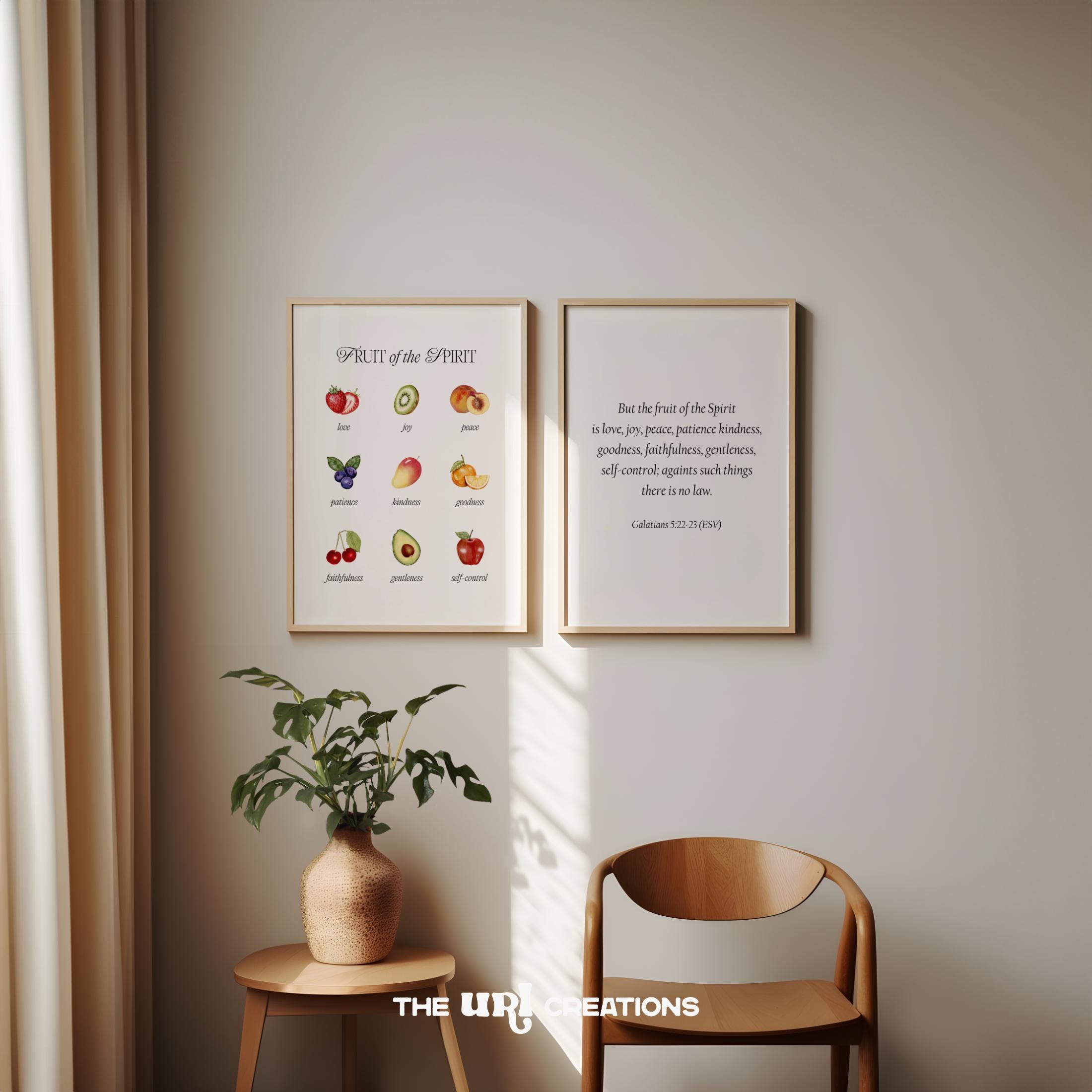 Fruit of the Spirit Wall Art, Modern Christian Art, Minimalist Bible ...