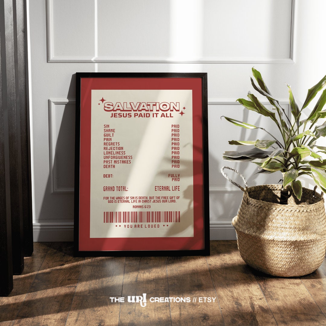 Jesus Art Print, Retro Bible Verse Poster Print, Minimalist Christian ...