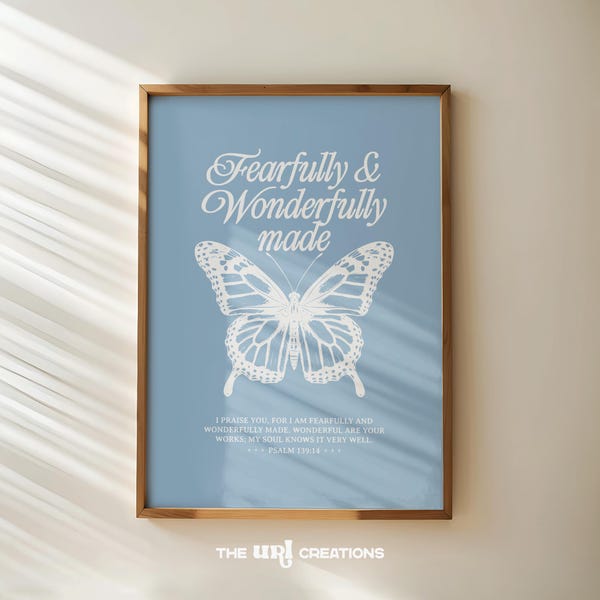 Butterfly Christian Wall Art - Etsy