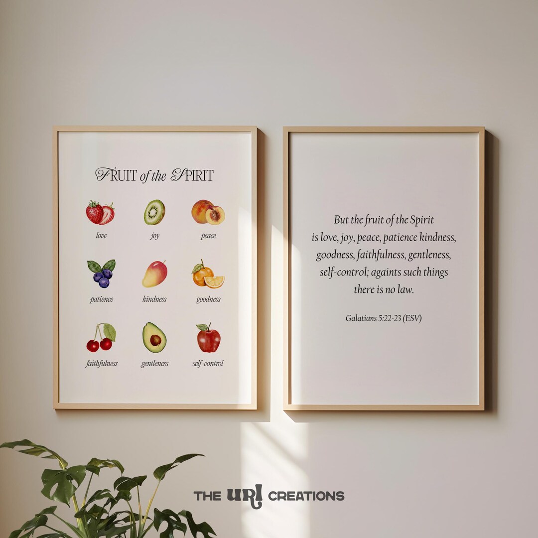Fruit of the Spirit Wall Art, Modern Christian Art, Minimalist Bible ...