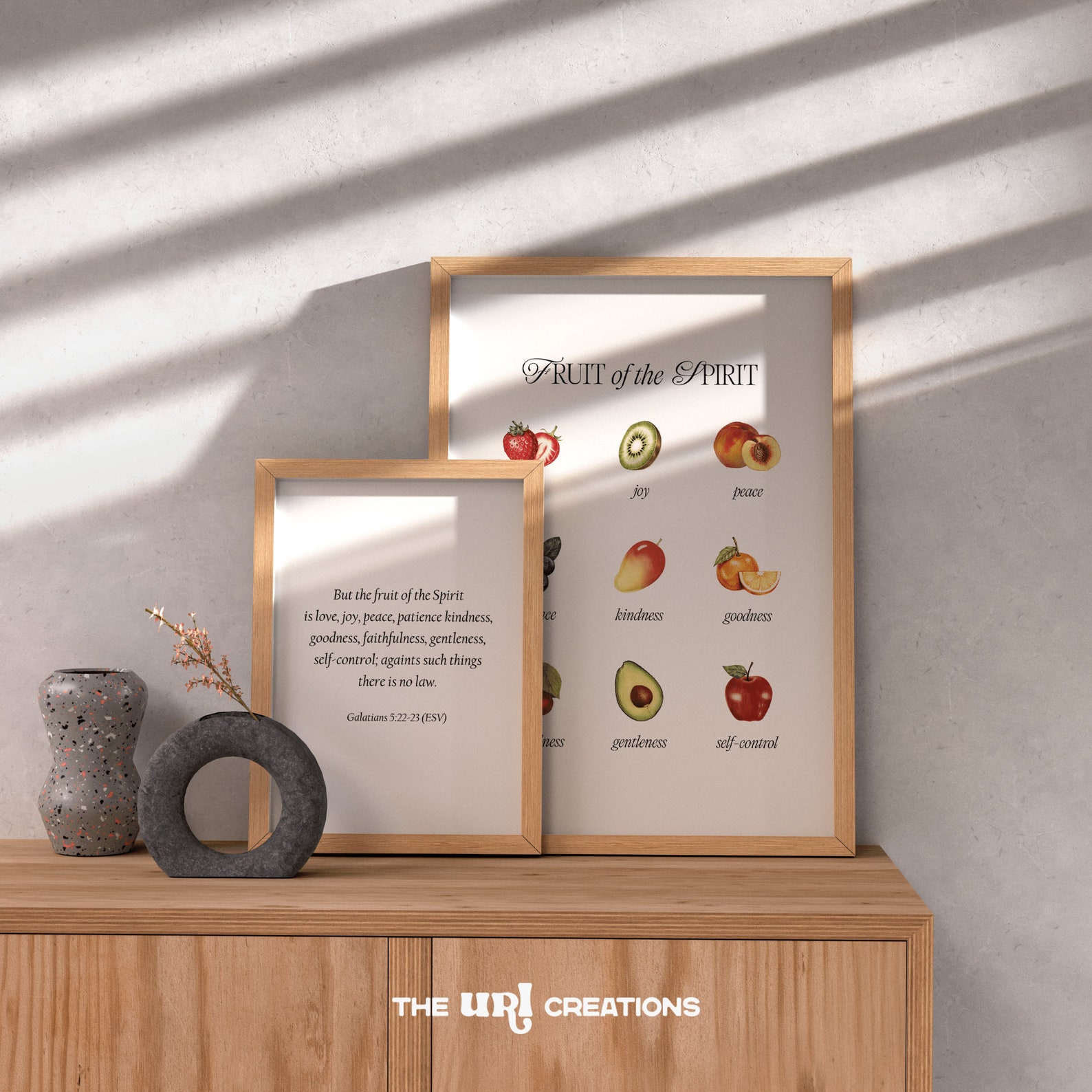 Fruit of the Spirit Wall Art, Modern Christian Art, Minimalist Bible ...
