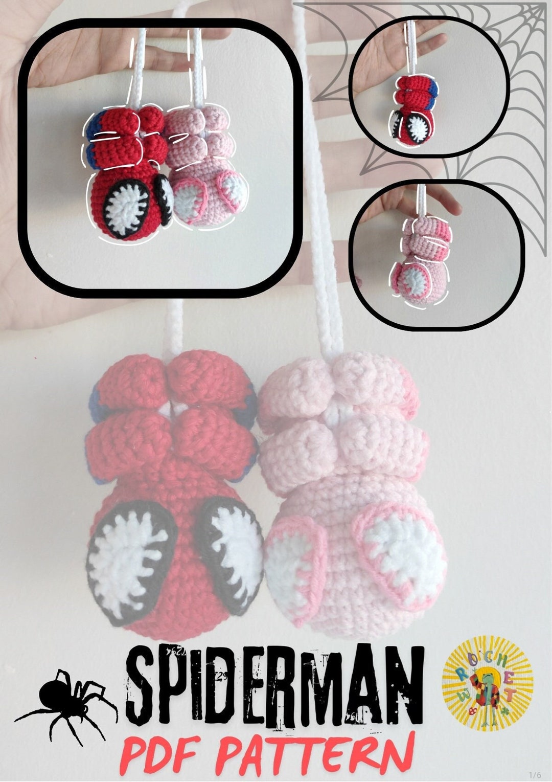 Crochet Spiderman PDF Pattern, Spiderman Tutorial in English Pattern ...