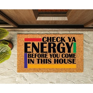Check Your Energy , Doormat, SVG File, Digital Download - Etsy