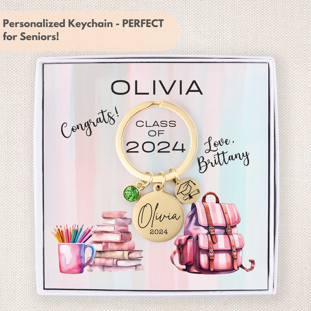 Personalized Graduation Keychain Gift - Graduation Gifts Customized ...