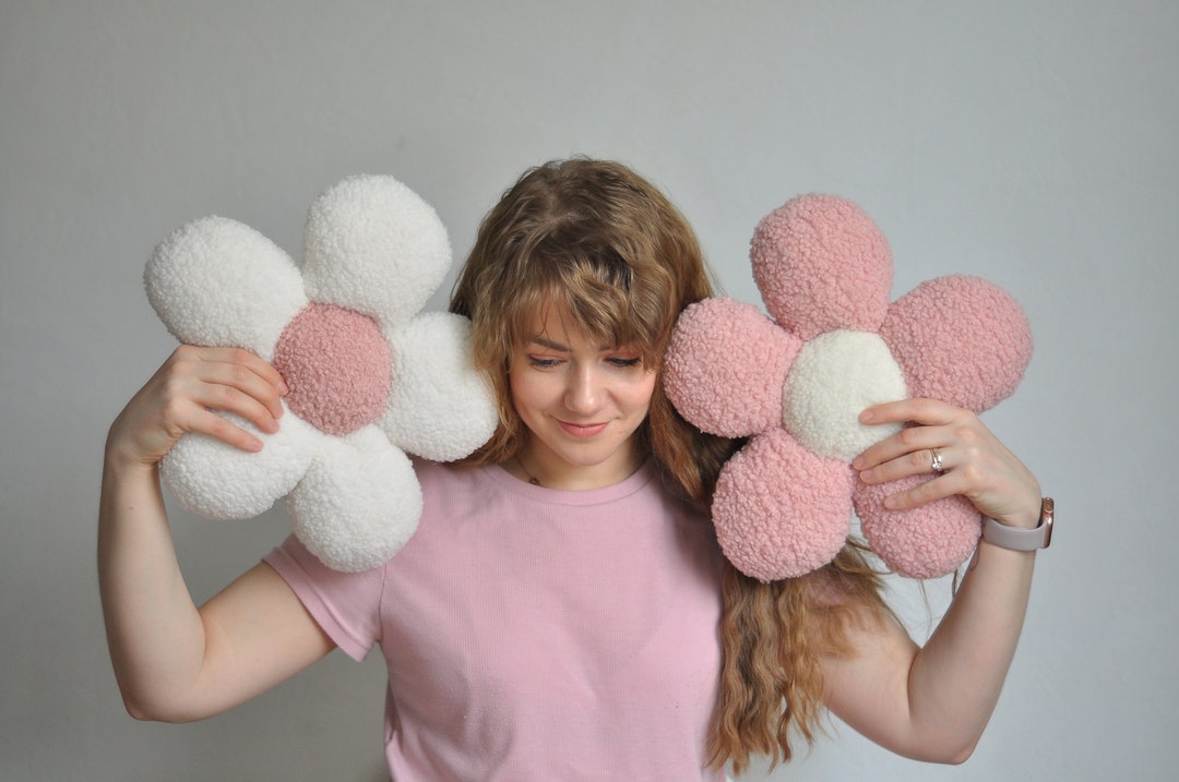 Plush Daisy Cushion Flower Decor Spring Nursery Decor 7 Color Soft ...