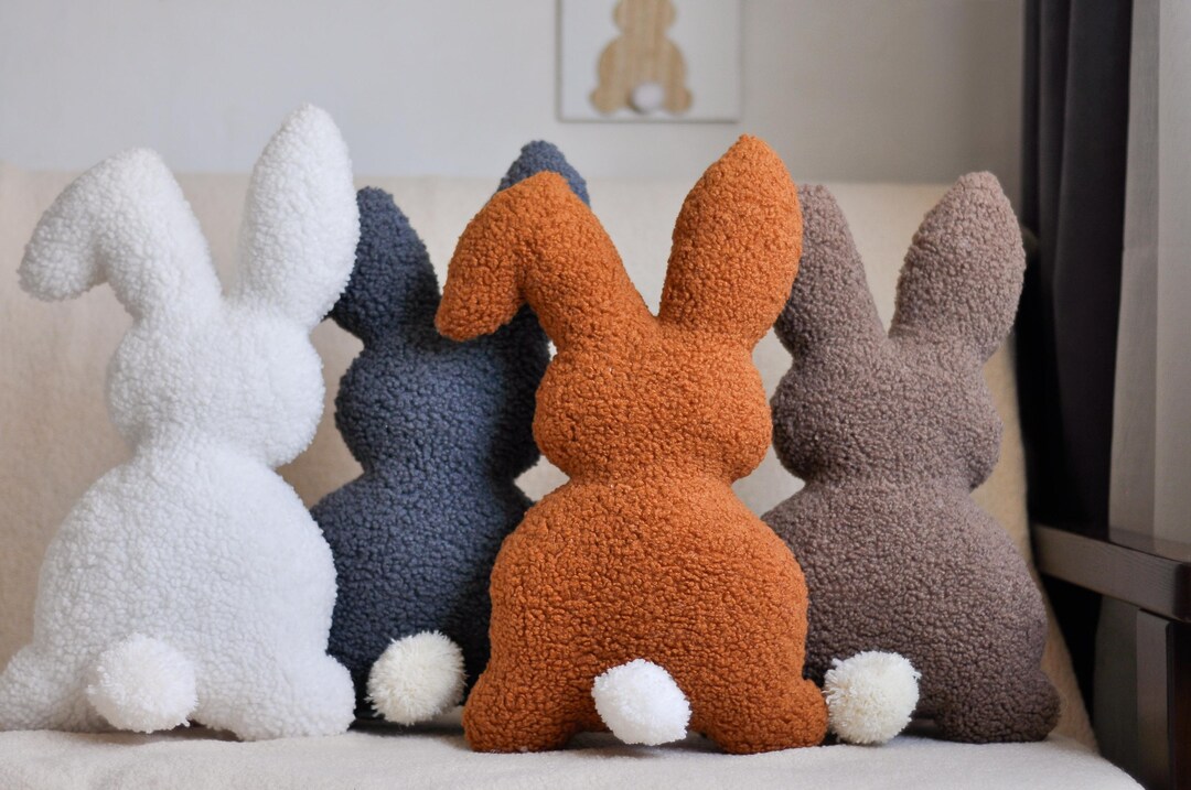 Easter Bunny Pillow - Easter Decor | Rabbit Pillow | Bunny Shaped ...