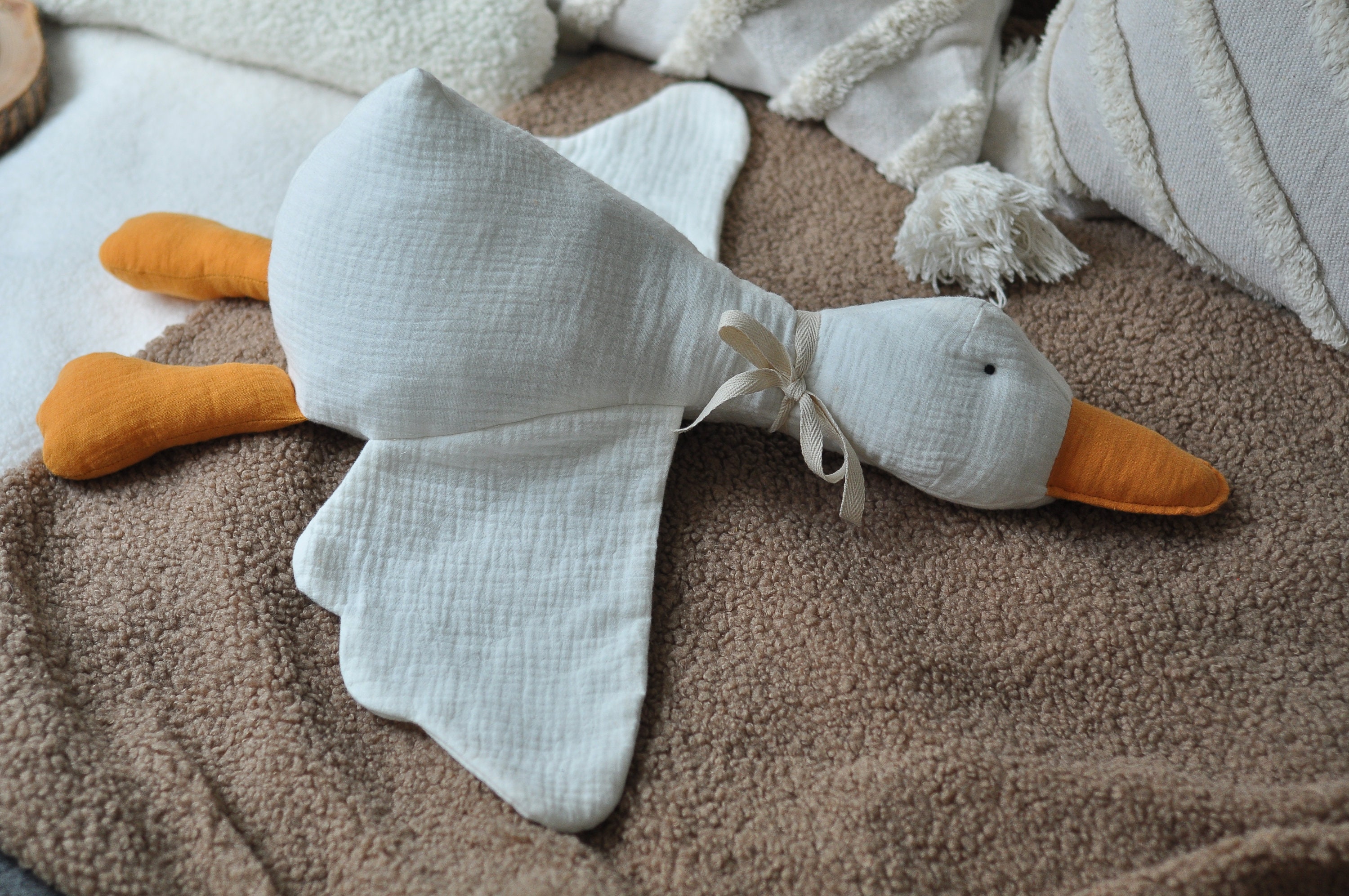 Handmade Cotton Goose Sleeping Toys Baby Shower Gift Goose Lovey New ...