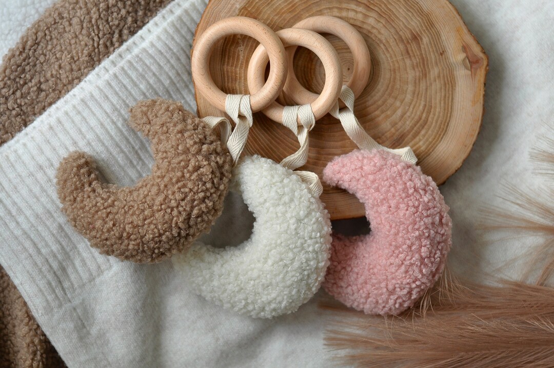 Moon Holder Moon Teething Toy Crib Toys Handmade Newborn Gift 1st ...