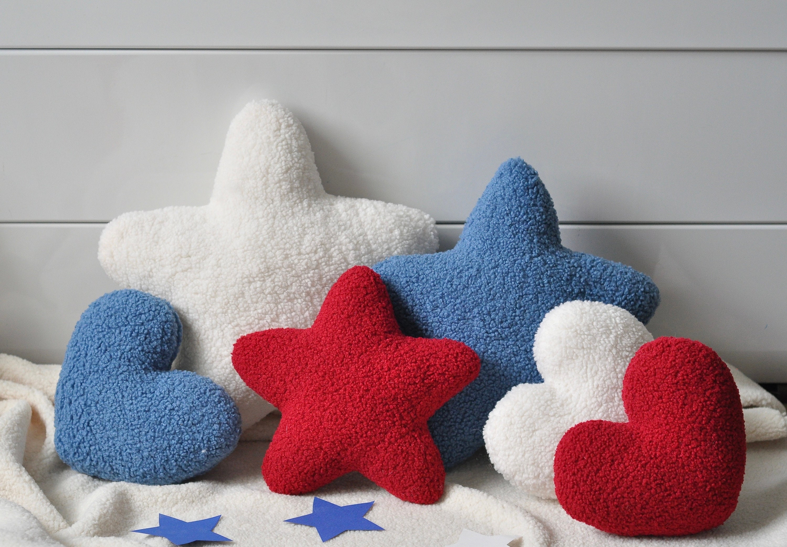 American Flag Star Pillow Independence Day Decor Fourth of July Pillow ...