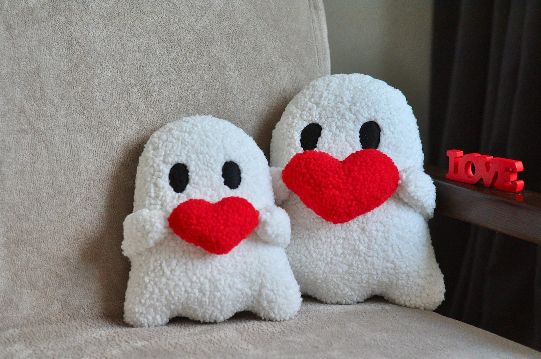 Plush Ghost With Heart - Сute Soft Toy | Christmas Gift | Gothic Love ...