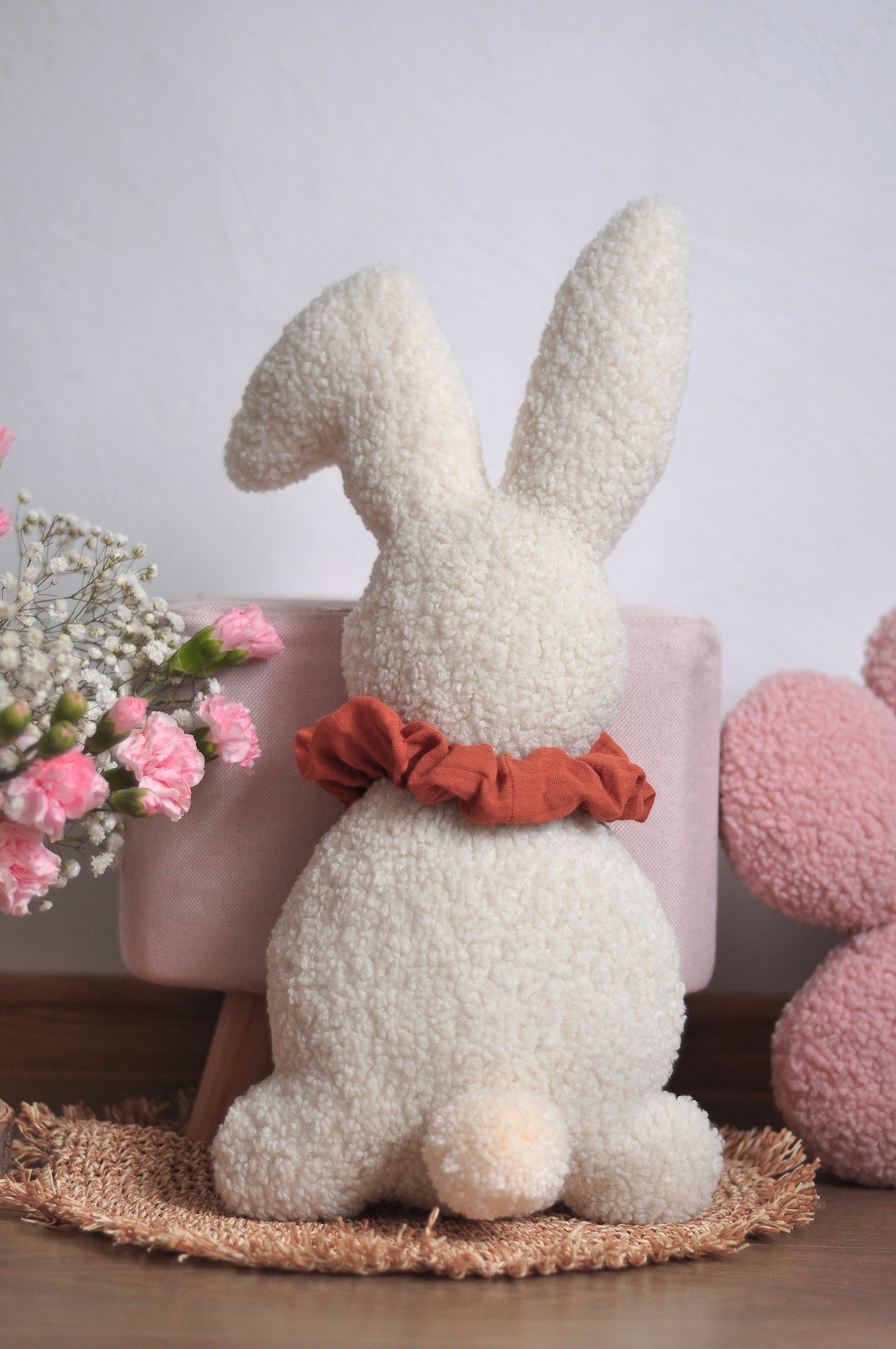 Bunny Shaped Pillow 25 Types of Scarfs Easter Rabbit Cushion Soft ...