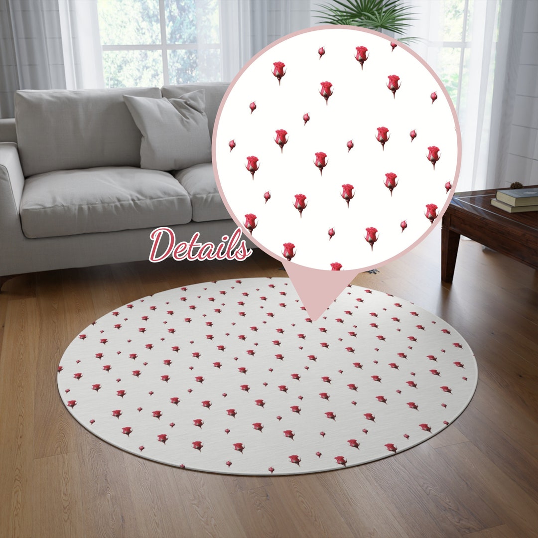 Coquette Round Rug Florabelle - Etsy