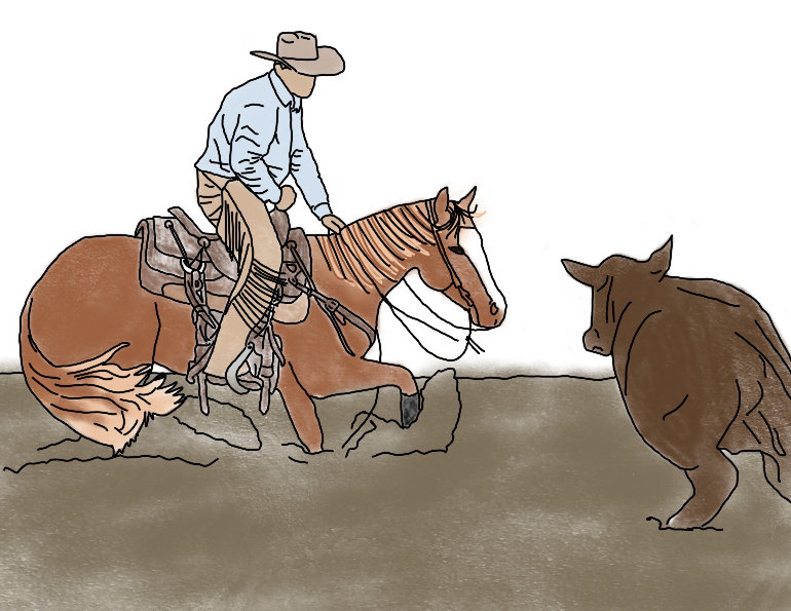 Barrel Racing, Rodeo Events Custom Line Drawing - Etsy