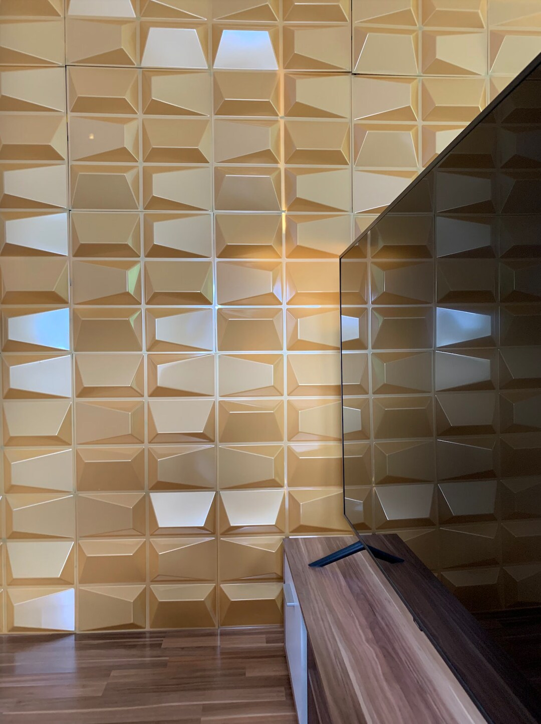 3D Wall Panels Gold 0.25 Square Meters - Etsy