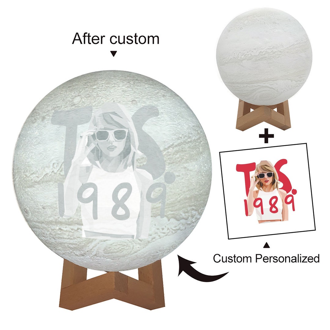 Tylor 1989 3D Printed Moon Lamp, Tylor Album 3D Night Lamp, Swifties ...