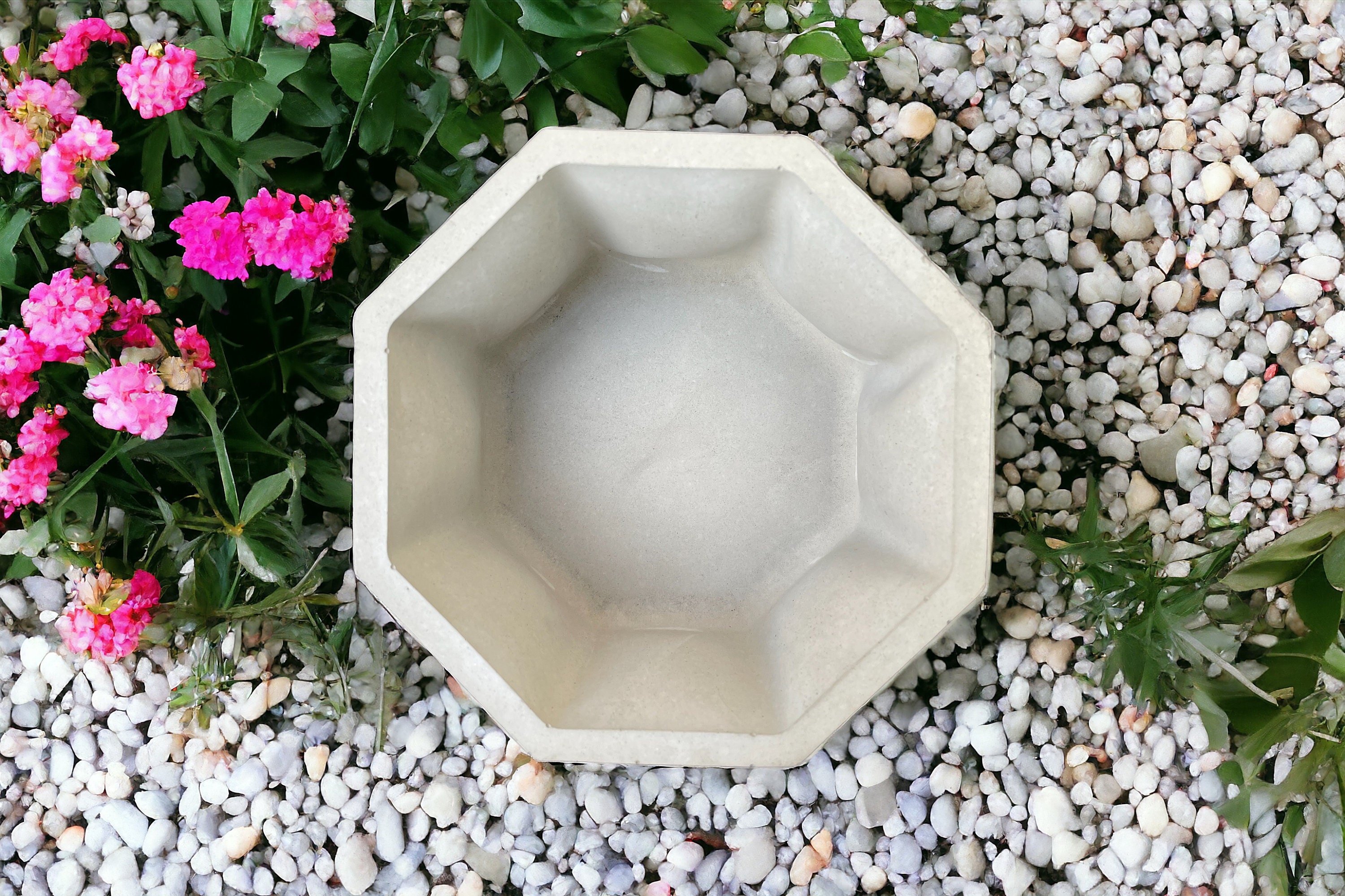 Octagon Planter, Cement Planter, Garden Decoration, Home Decor - Etsy