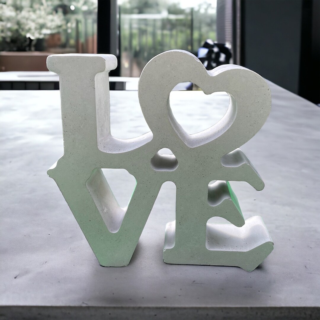 Love Sign, Cement Love, Minimalist, Industrial, Modern Art Decor - Etsy