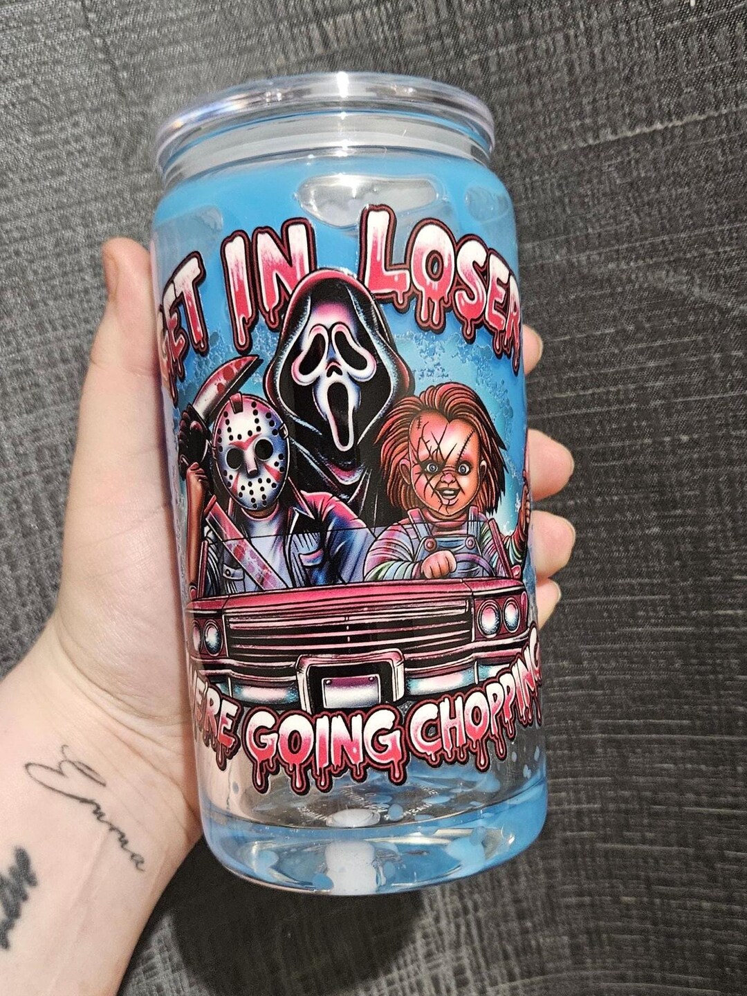 Horror Snowglobe Tumbler Lava Drip Scream Ghostface Chucky 16oz - Etsy