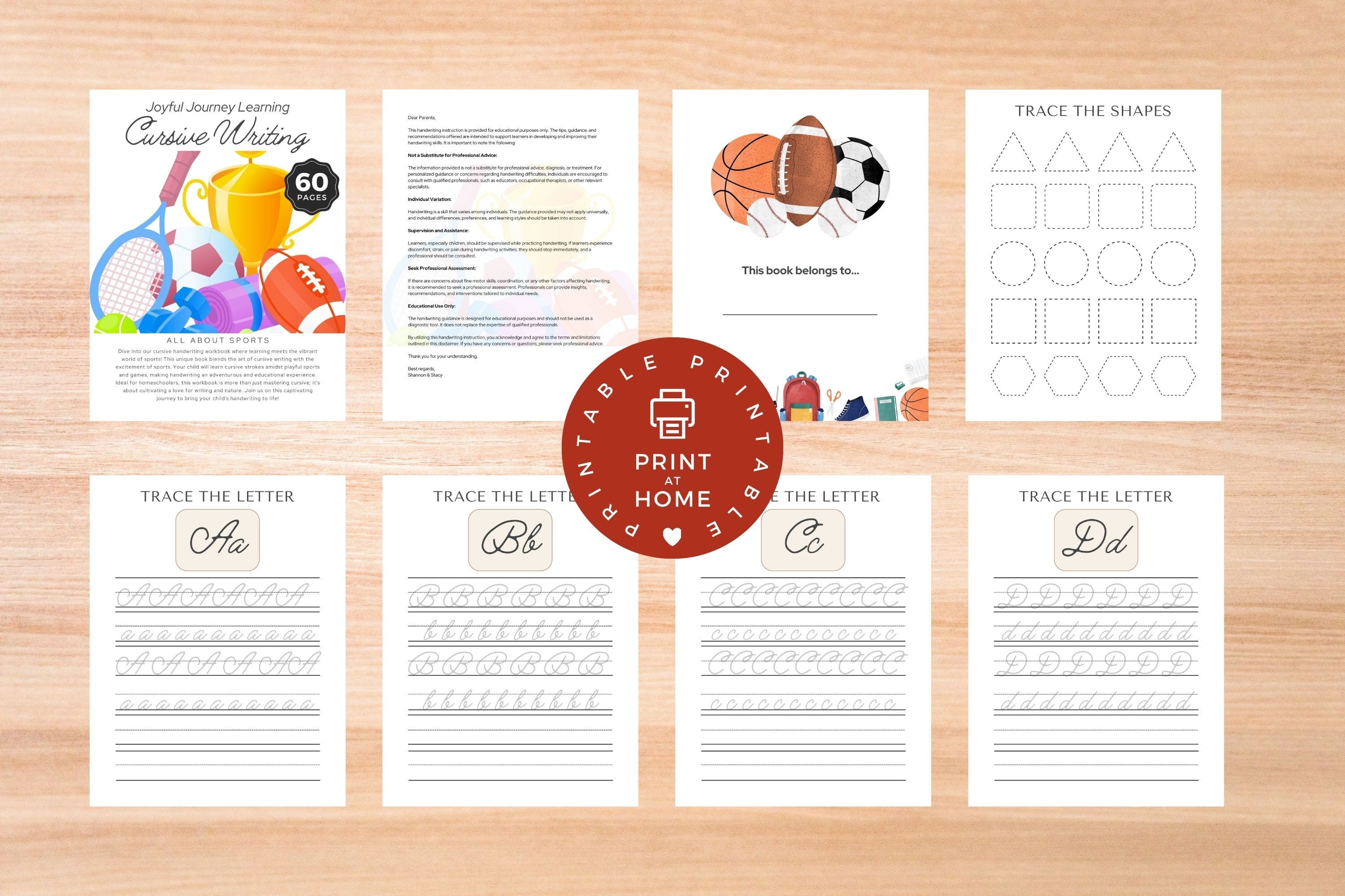 Cursive Writing Workbook | All About Sports | Learn to Write in Cursive ...