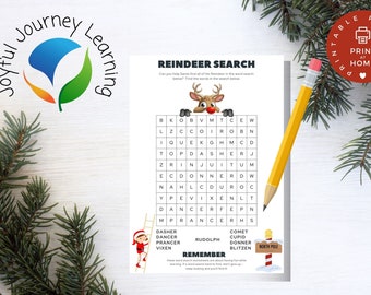 Christmas Word Search - Etsy