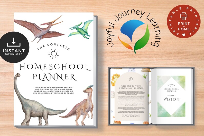 The Complete Dinosaur-themed Homeschool Planner - Digital Download, 127 ...