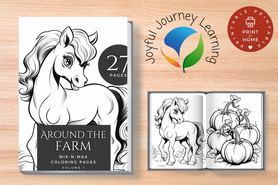 Around the Farm Coloring Book Vol 1 | Farm Inspired Coloring Pages | 27 ...
