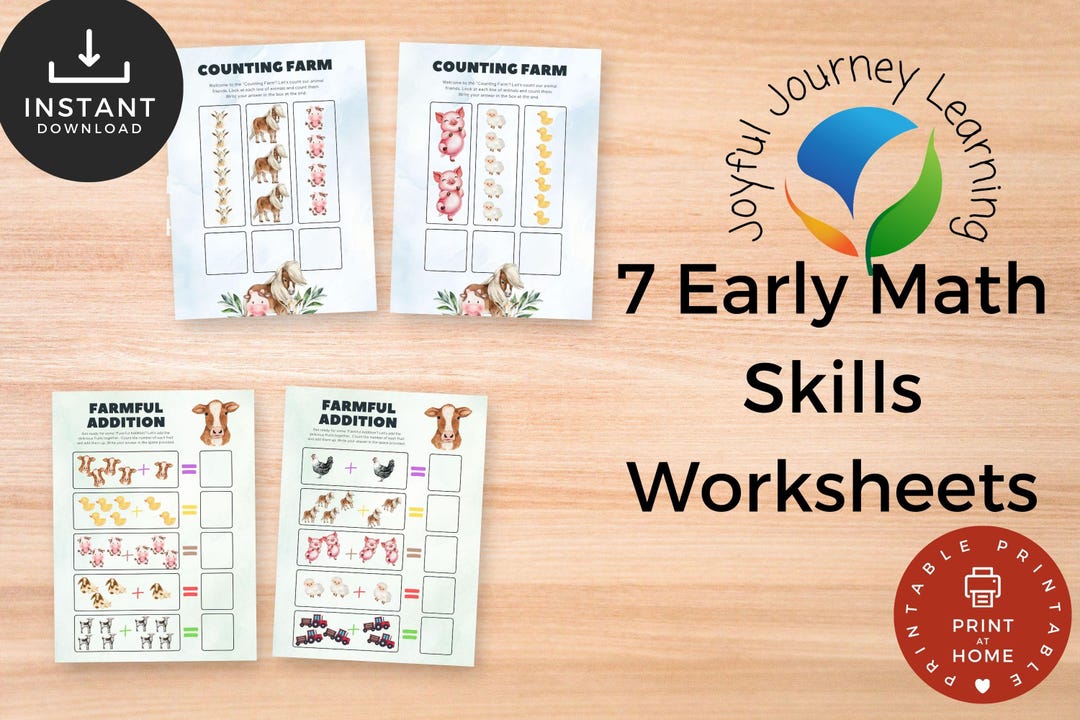 Farm-themed Math Worksheets | Home School Worksheets | Early Elementary ...