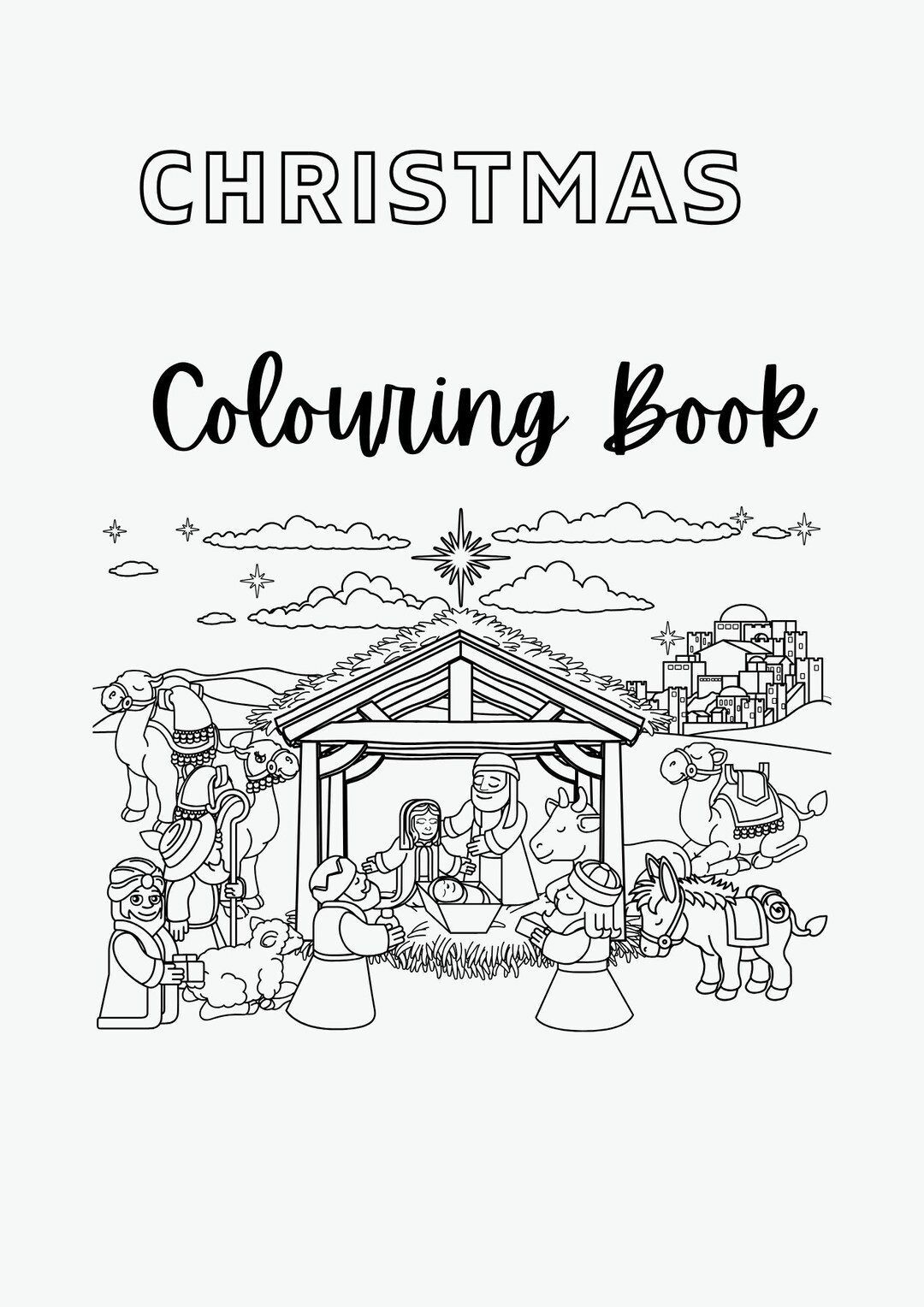 Bible Stories Activity Coloring Book Instant Download Printable Pages ...
