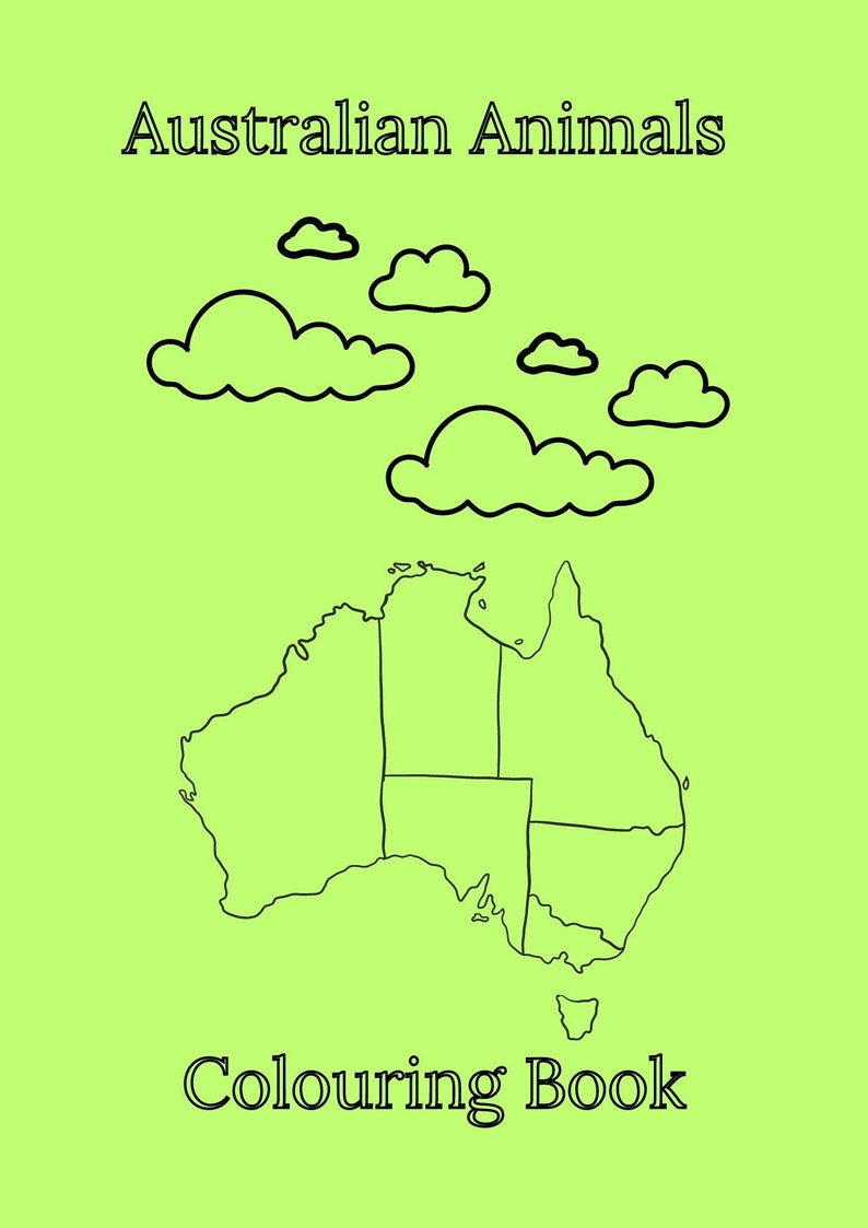 Adorable Aussie Wildlife Coloring Pages for Kids Adults, Printable PDF ...