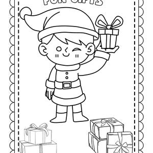 Printable Kids Christmas Activity Coloring Book, 30 Pages of Fun and ...