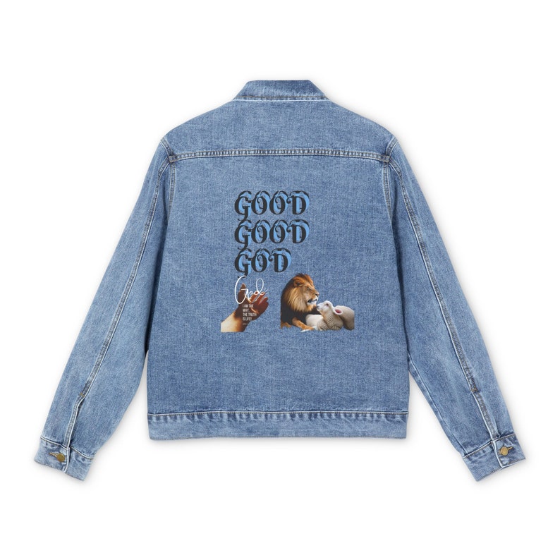 Religious Christian Bible Verse Men's Denim Jacket, Perfect Birthday ...