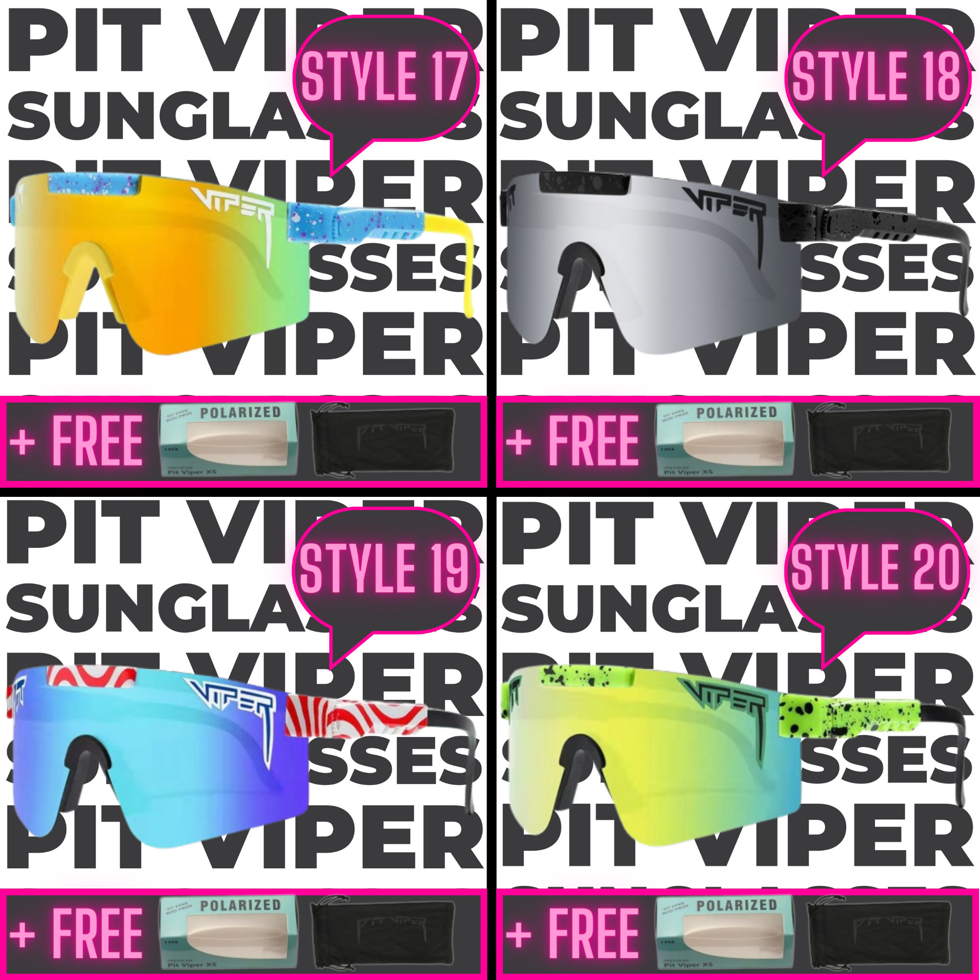 Pit Viper Kids Eyewear for Youth Outdoor Sunglasses Sport Sunglasses ...