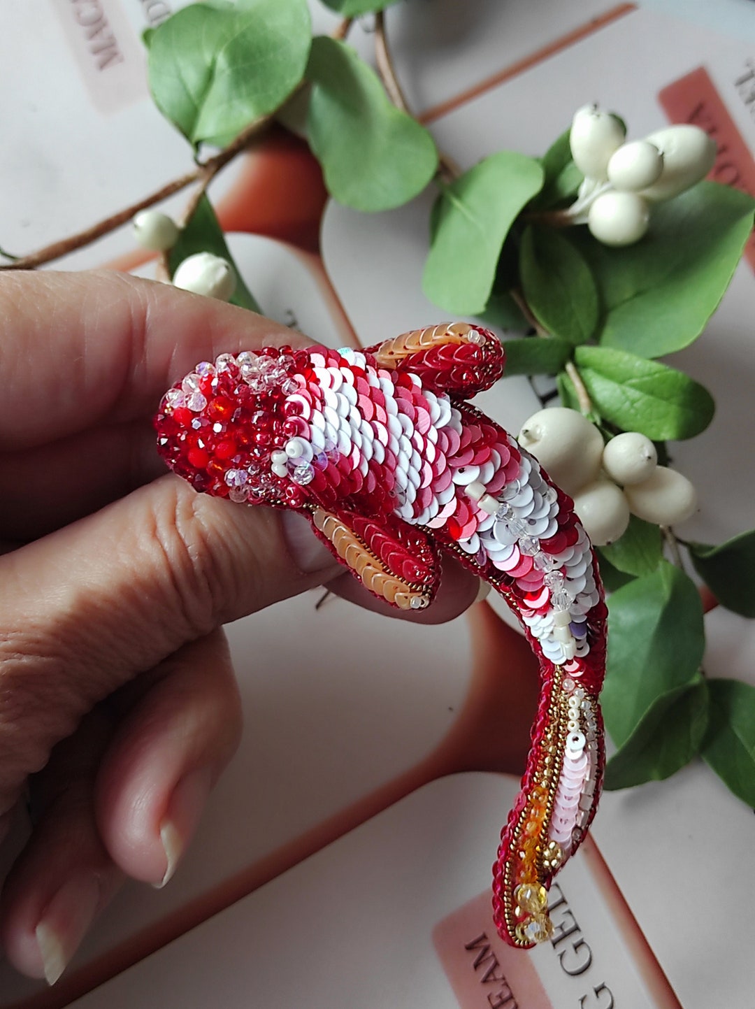 Brooch Fish Koi Brooch Brooch With Rhinestones Crystal Present Original ...