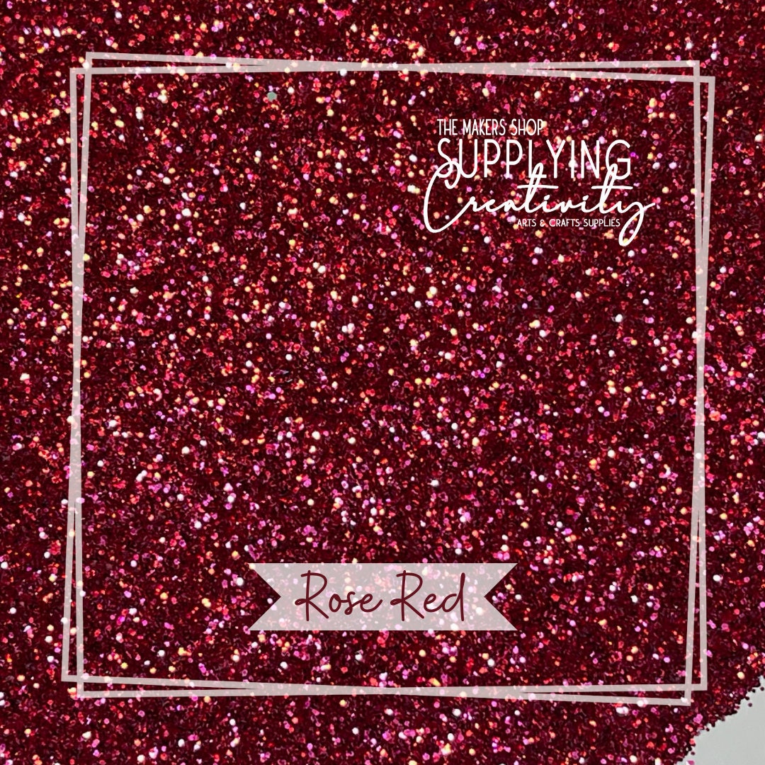 Red Rose, Extra Fine Craft Glitter, Dark Red Shade With Beautiful ...