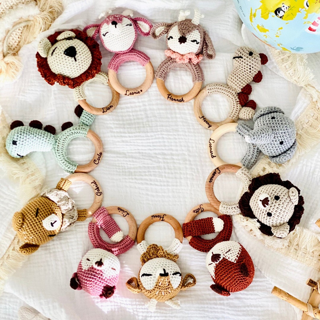 Baby Rattle Birth, Baby Gift, Baby Rattle, Personalized Rattle, Birth ...