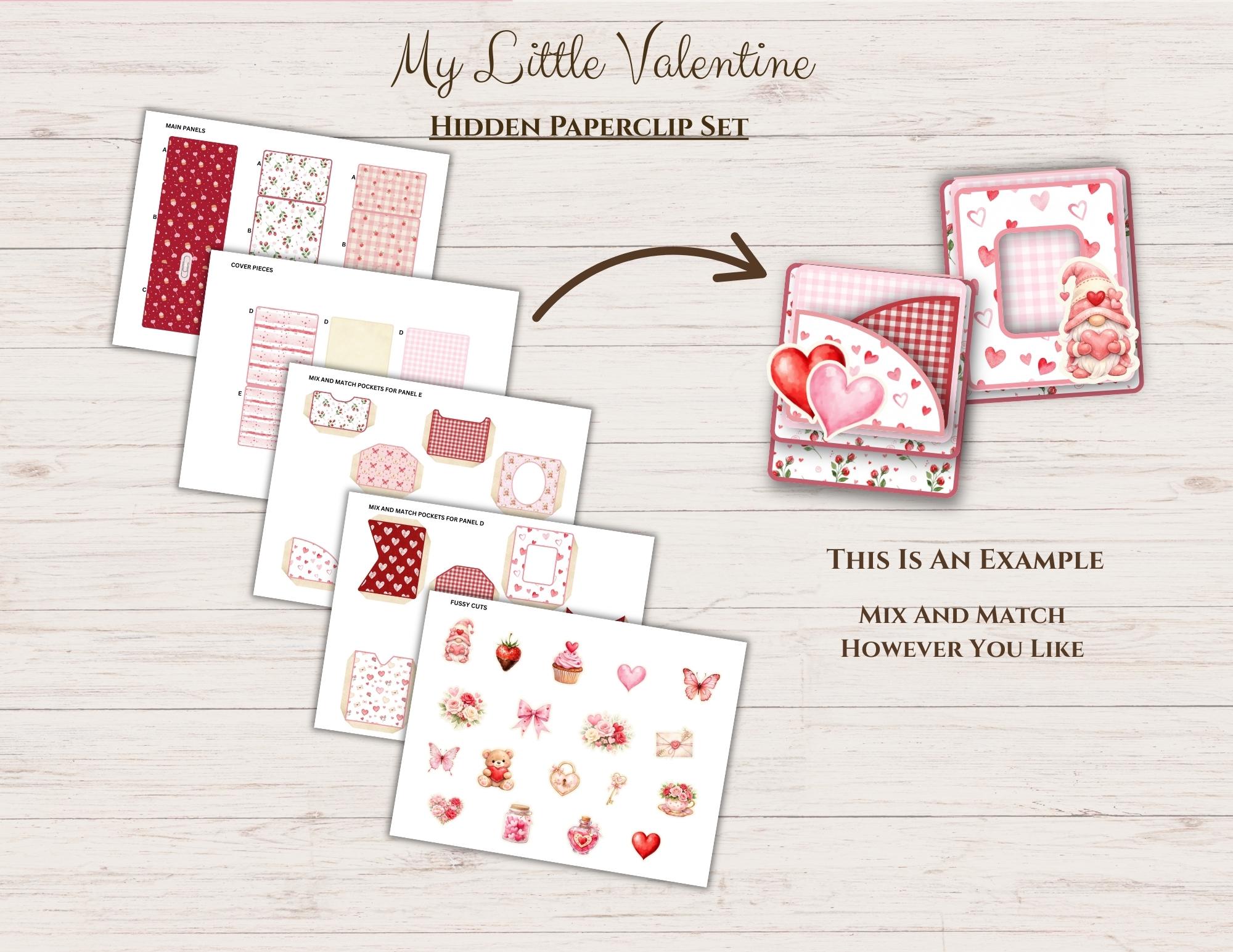 Valentine Hidden Paperclips, Love Junk Journal Printable Ephemera Kit ...
