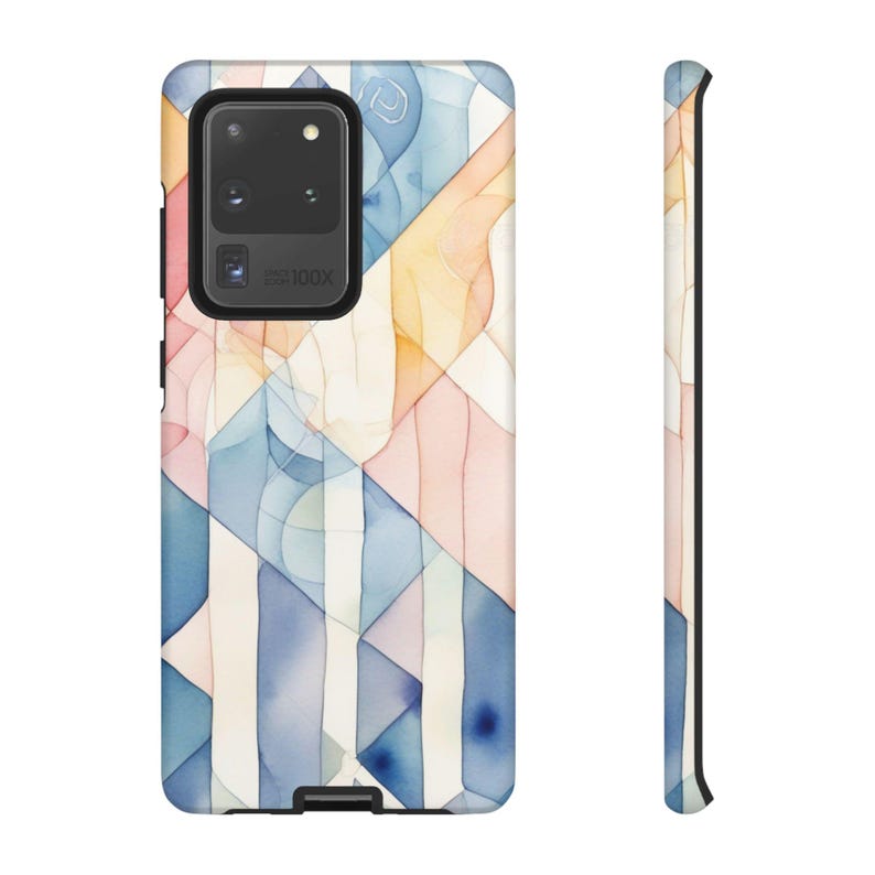Phone Case, Scandinavian Geometry Light Pastel Colors, Geometric Phone ...