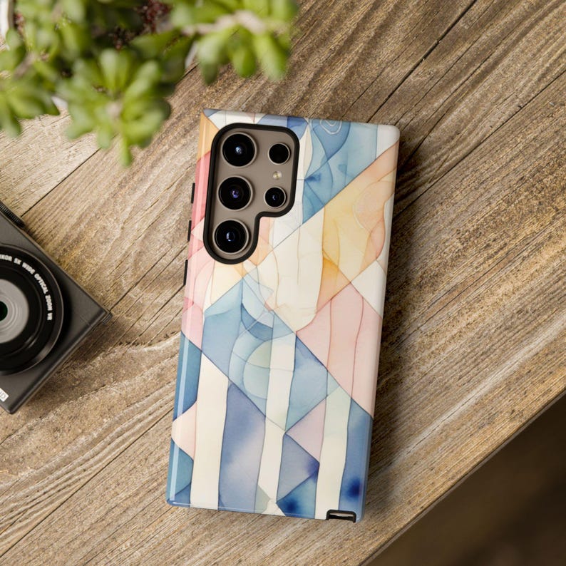 Phone Case, Scandinavian Geometry Light Pastel Colors, Geometric Phone ...