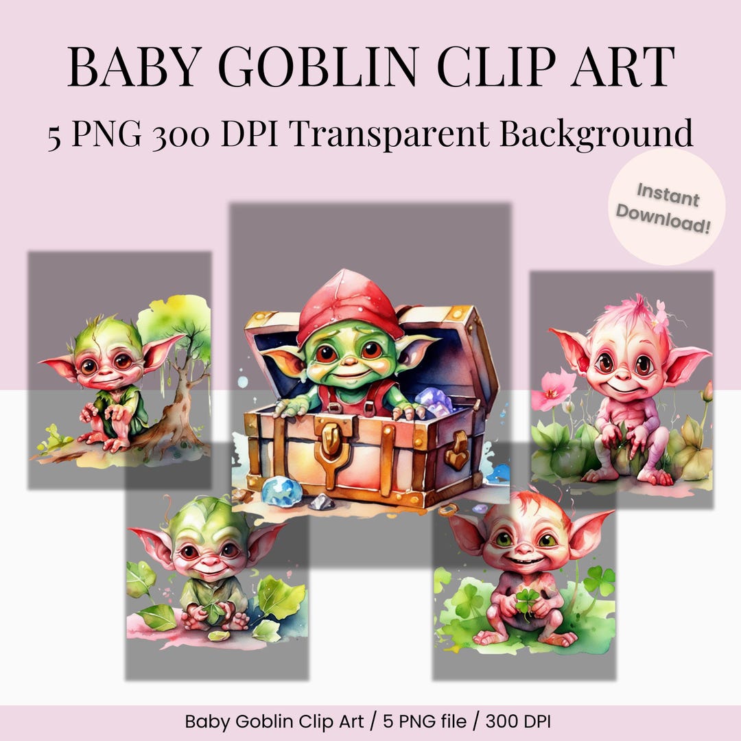 Baby Goblin Clipart, PNG With Transparent Background, Cute Goblin ...