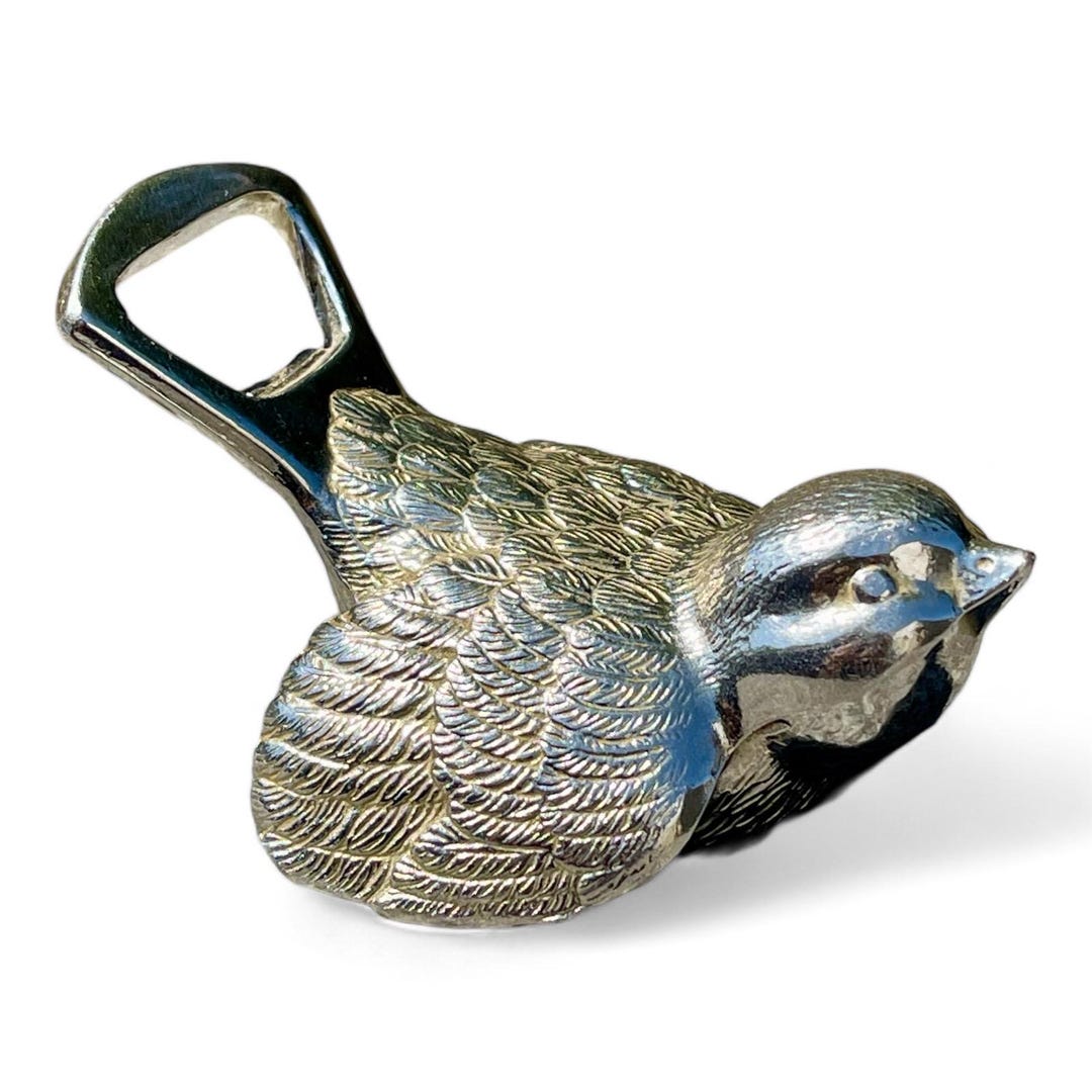 Sparrow Figure Vintage Bottle Opener Corkscrew Metal Bird Shaped ...