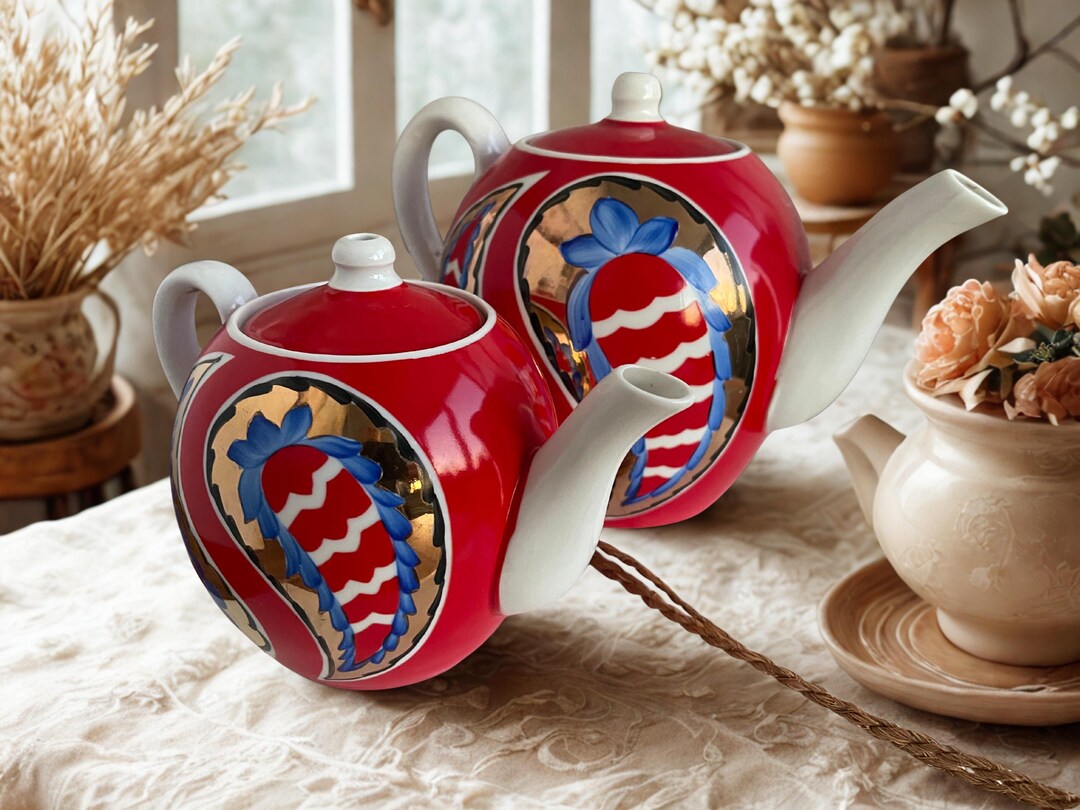 Vintage Soviet Era “KALAMBUR” Teapot Set by L.M. Gorbunova, First of ...