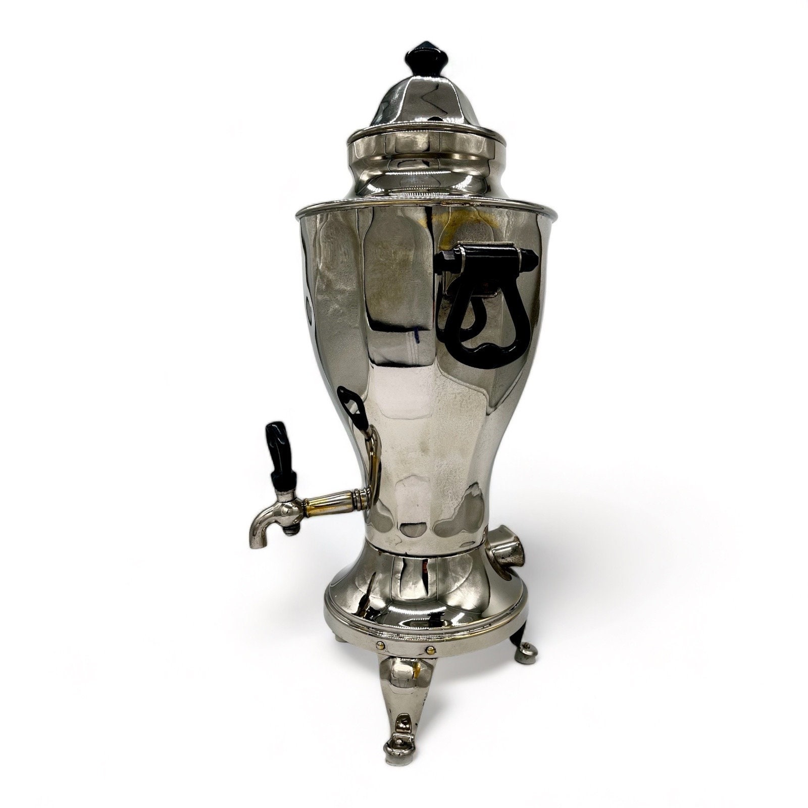 Soviet Vintage Russian Electric Samovar Footed Teapot 18 In. Nickeled ...